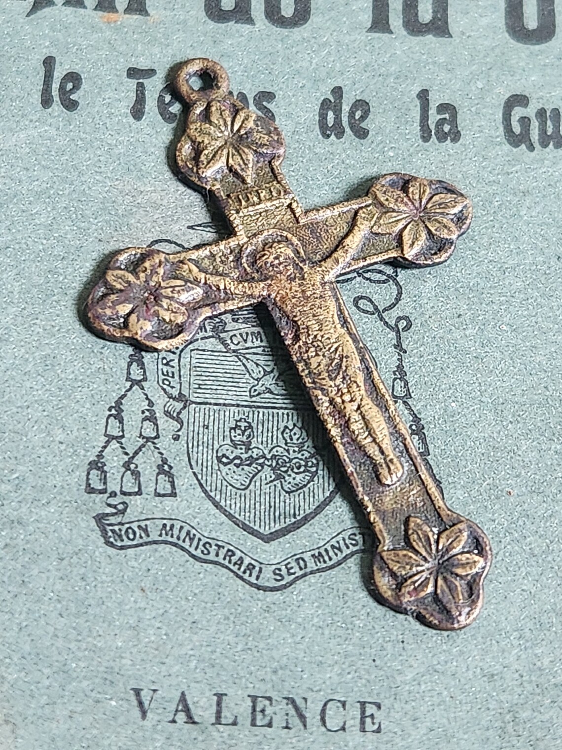 Antique French 'souvenir De Mission' Catholic Missionary Bronze ...