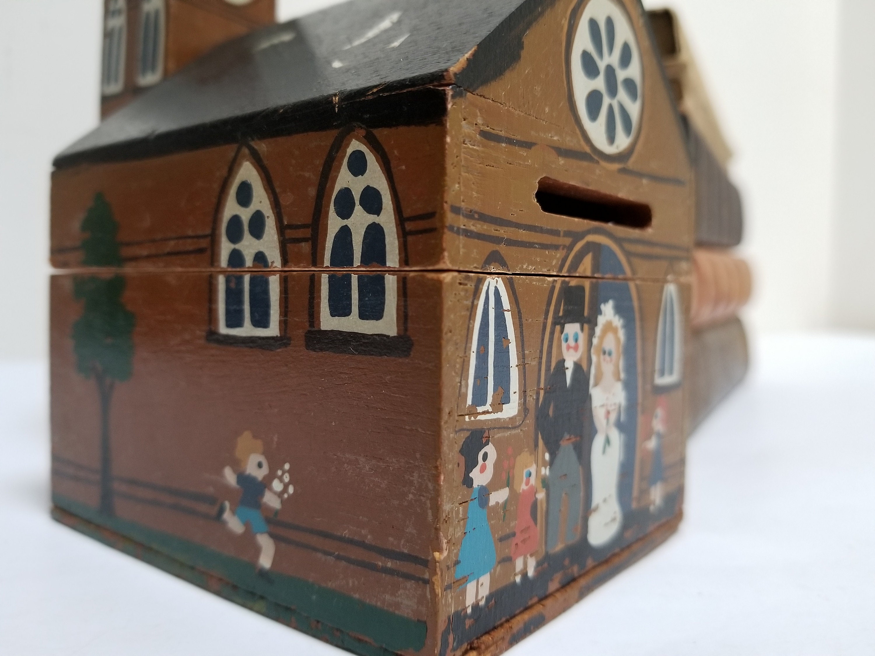 Vintage Handmade Church Money Box. Wedding Savings Box. | Etsy