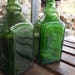 Pair of Vintage Kylon Bottles. Old Green Glassware. - Etsy