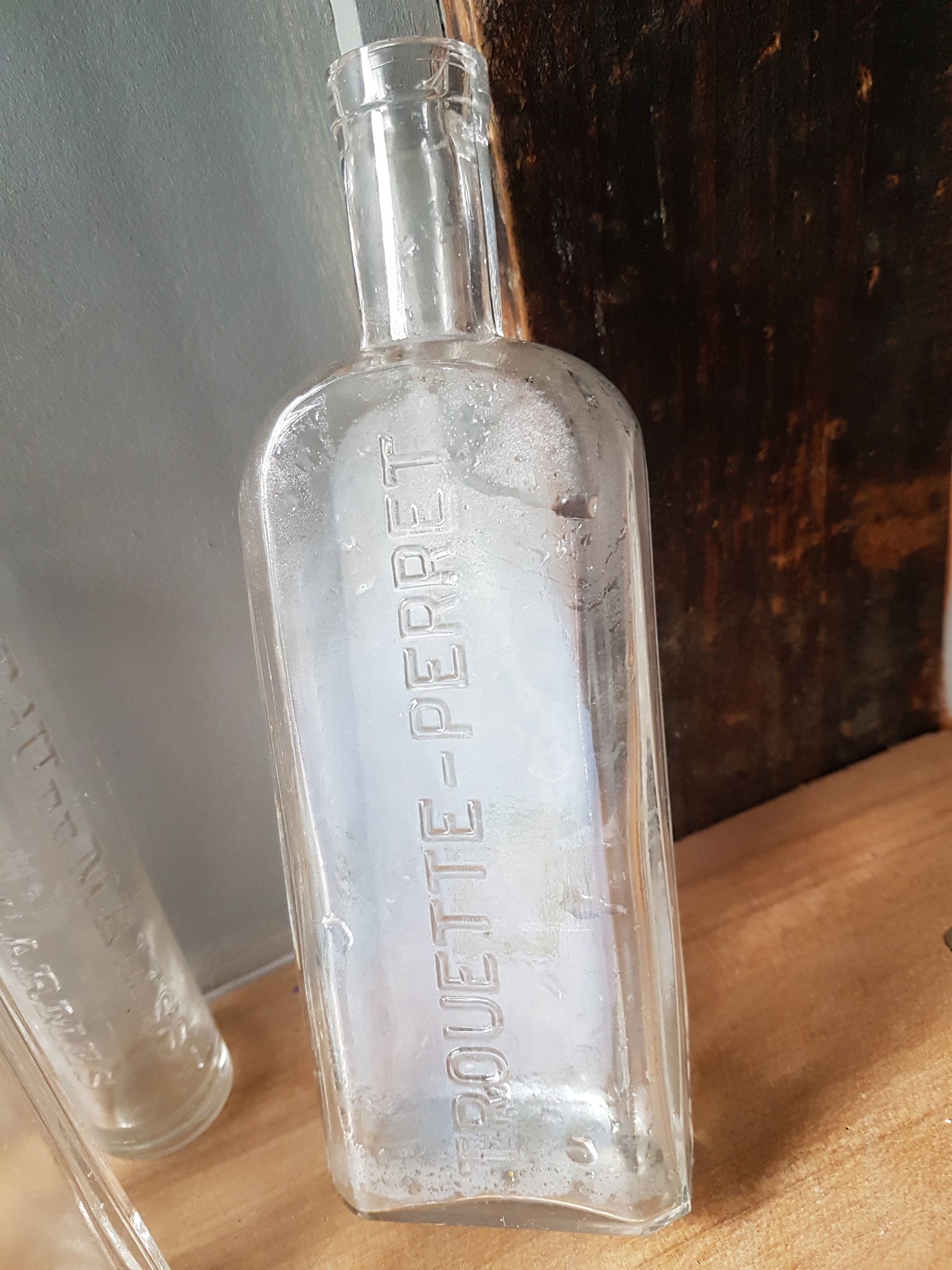 Collection of Vintage Clear Glass Bottles. Decorative Bottles - Etsy