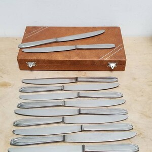 Vintage French Dinner Knives, Set of 12, Inoxydable/stainless Steel ...