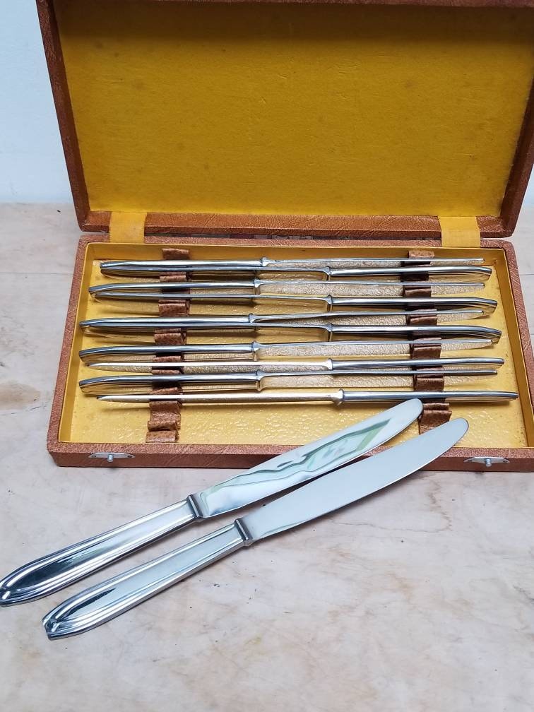 Vintage French Dinner Knives Set of 12 Inoxydable/stainless - Etsy