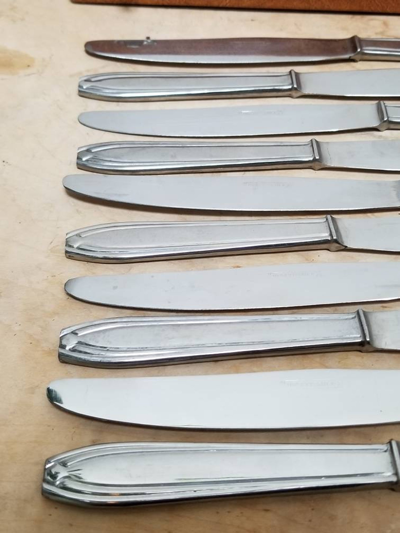 Vintage French Dinner Knives Set of 12 Inoxydable/stainless - Etsy