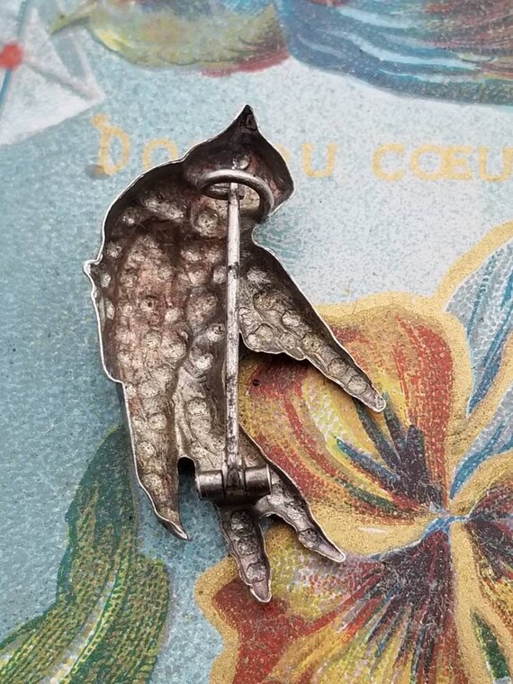 Antique Victorian Silver Pressed Swallow Brooch. Wedd… - Gem