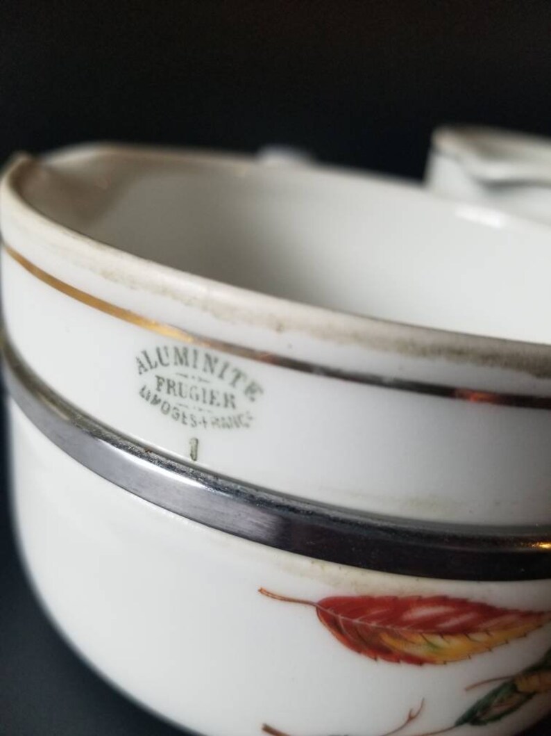 Vintage French Aluminite Frugier Limoges Porcelain Saucepans. - Etsy