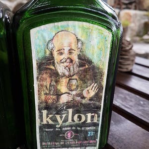 Pair of Vintage Kylon Bottles. Old Green Glassware. - Etsy
