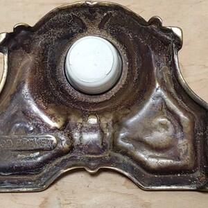 Antique Brass Art Nouveau Ink Stand With Porcelain Ink Well. 1800s ...