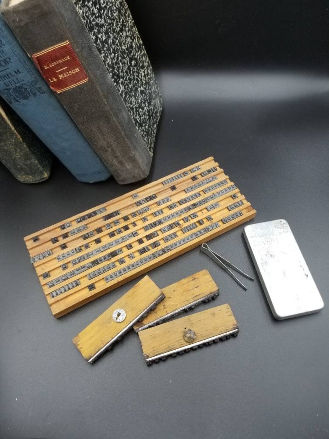 Vintage French Phénix Printing Letter Stamps Kit. Ink Printers Alphabet ...