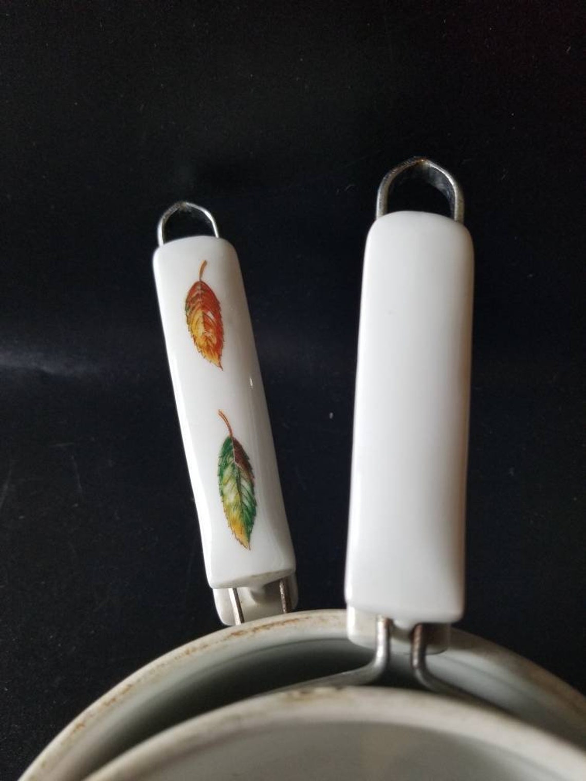 Vintage French Aluminite Frugier Limoges Porcelain Saucepans. | Etsy