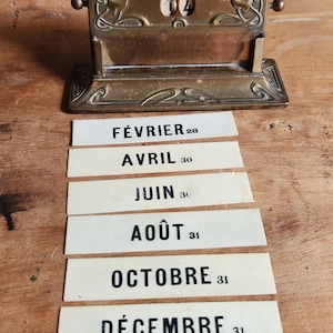 Antique French Art Nouveau Brass Perpetual Desk Calendar Officeware - Etsy