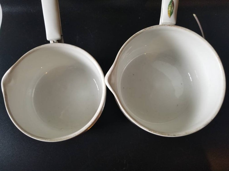 Vintage French Aluminite Frugier Limoges Porcelain Saucepans. - Etsy