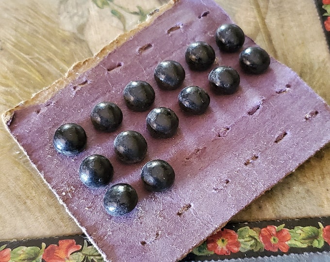 Antique Victorian Set of 14 Black Boot Buttons - Etsy