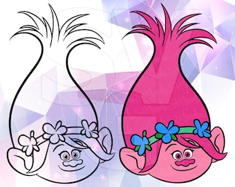 Poppy troll svg | Etsy