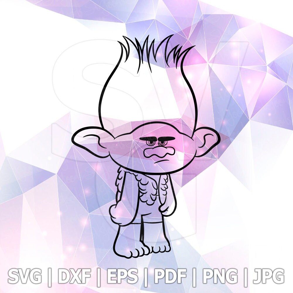 Trolls Branch Stencil SVG DXF Vector Cut Files Cricut Designs | Etsy