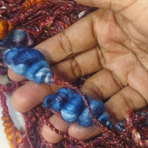 Red Panda. Handspun Art Yarn With Coils and Bobbles. 2ply Art Yarn ...