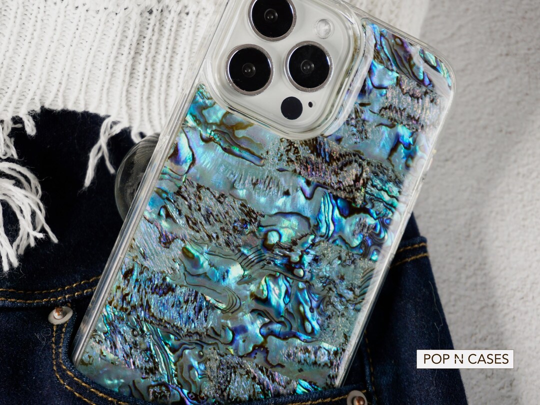 Real Abalone Sea Shell iPhone Case: Iridescent Aqua Blue Green, iPhone ...