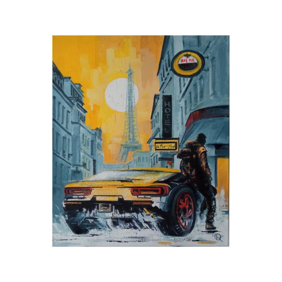 Original Oil Painting On Canvas Paris Painting Urban Landscape Of