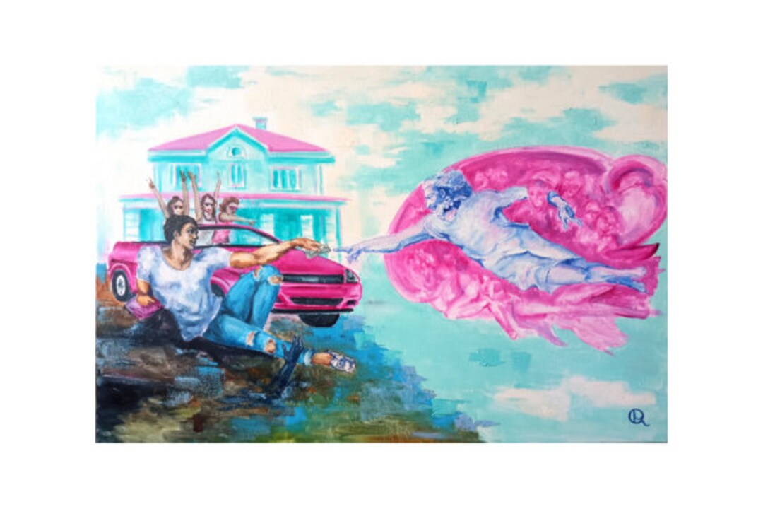 Original Oil Painting Redemption, Unique Painting, Symbolic Wall Art ...