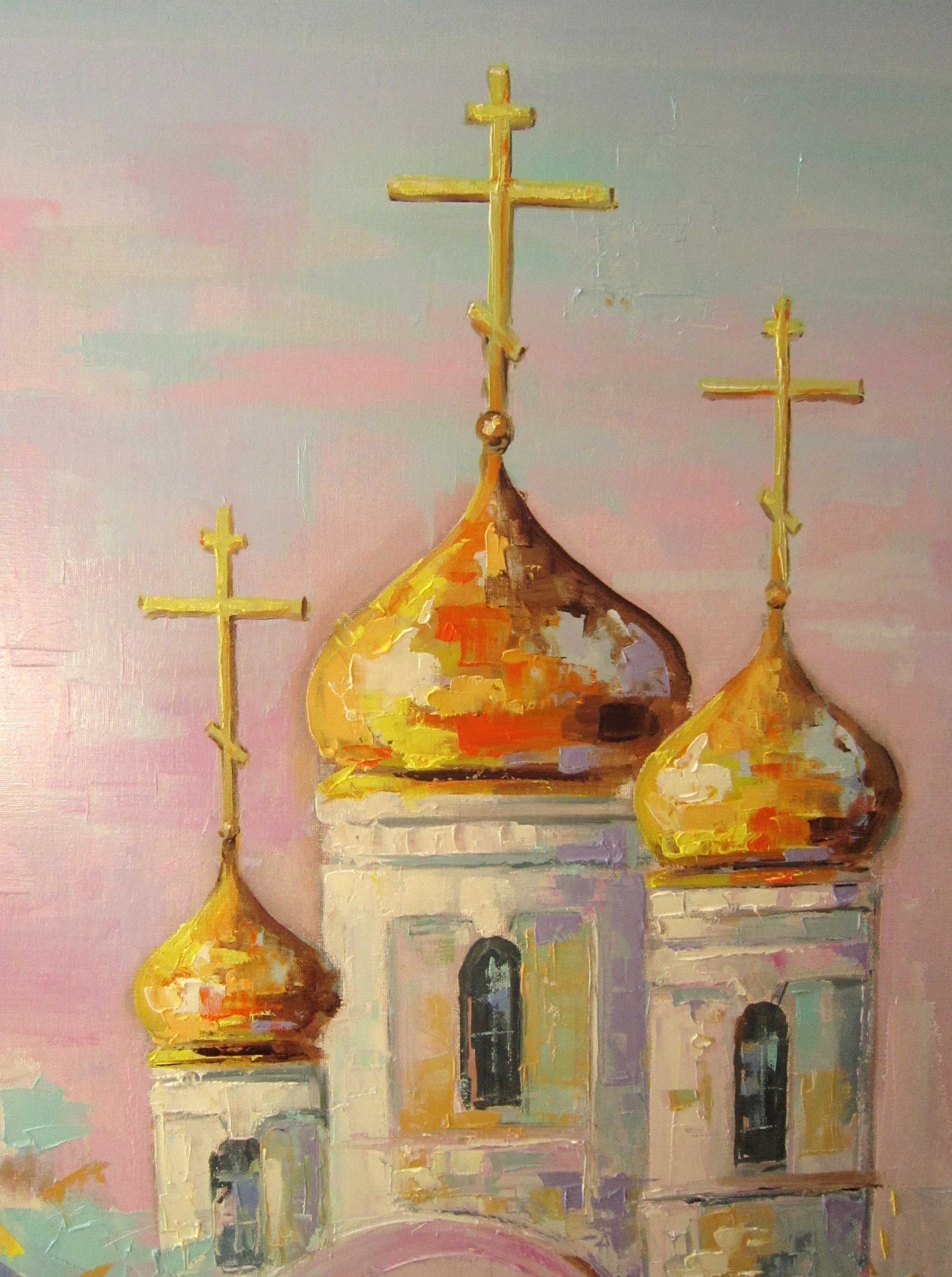 Original Oil Painting Church, Painting on Canvas, Church Wall Art ...