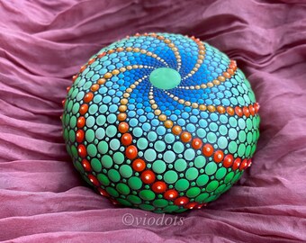 Mandala Stone, Big, Hand Painted - Etsy