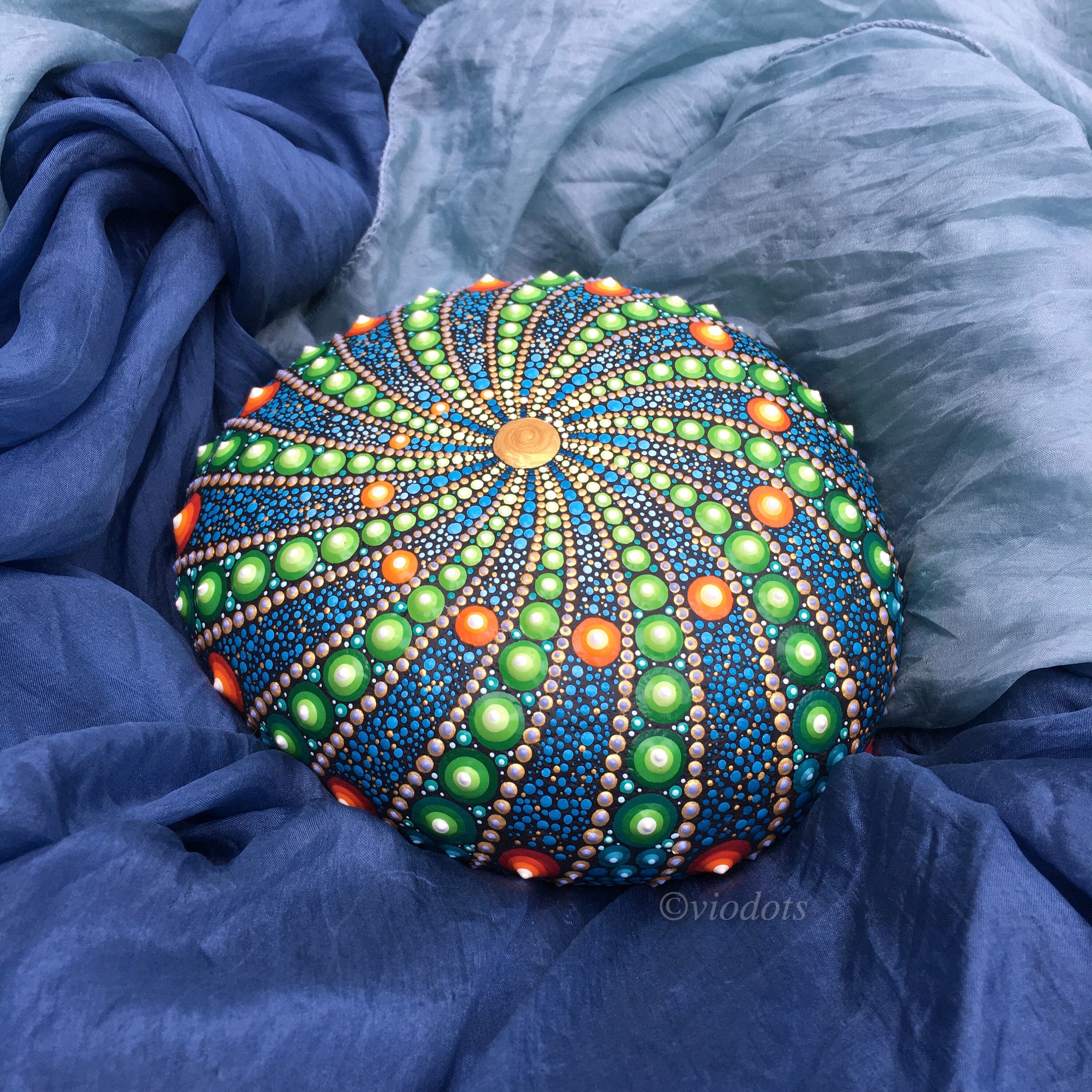 Mandala Stone, Big, Hand Painted - Etsy