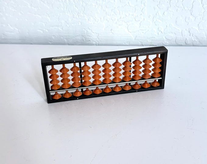 Vintage Wooden Abacus With Orange Beads - Etsy