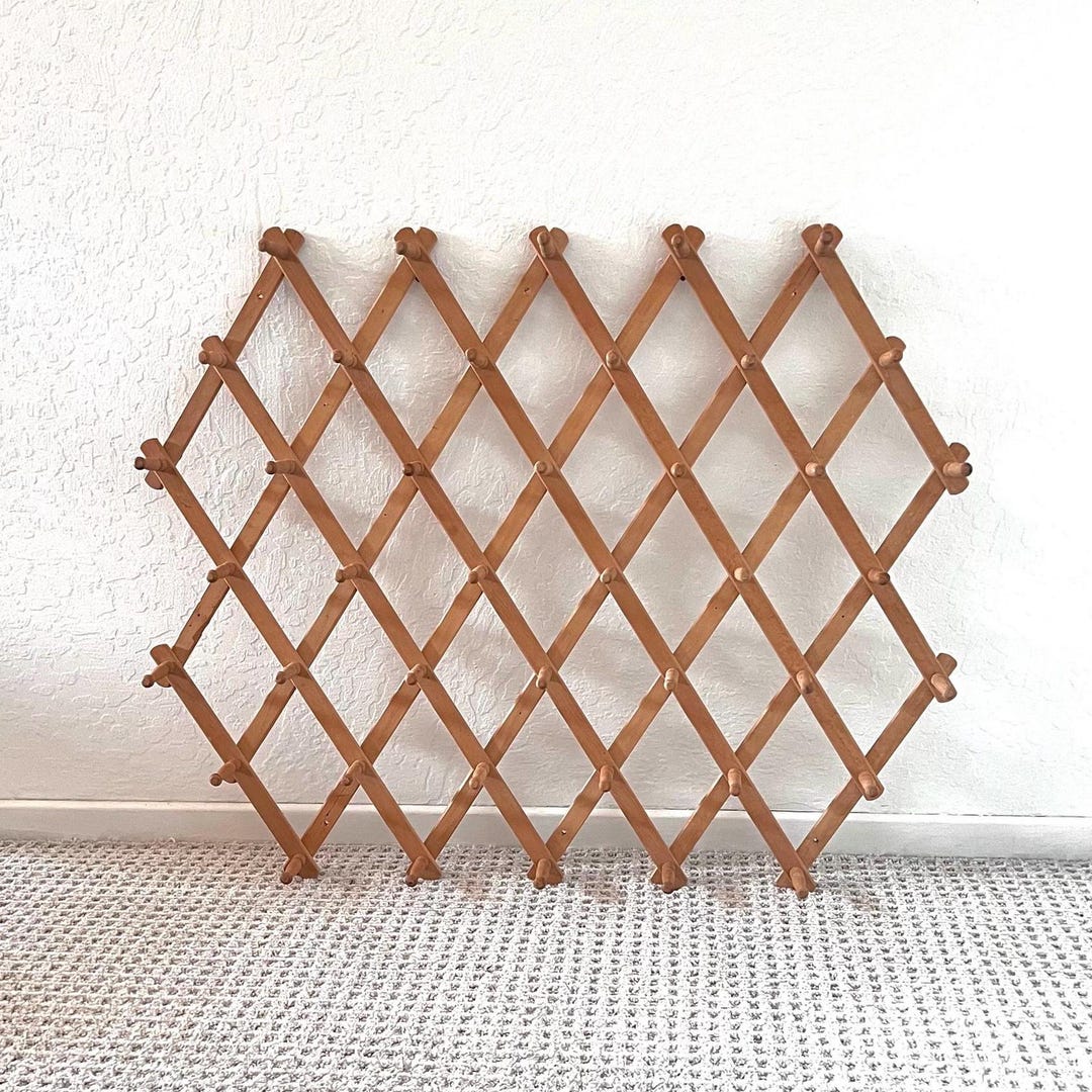 Extra Large Vintage 42 Peg Rack | Accordion Rack - Etsy