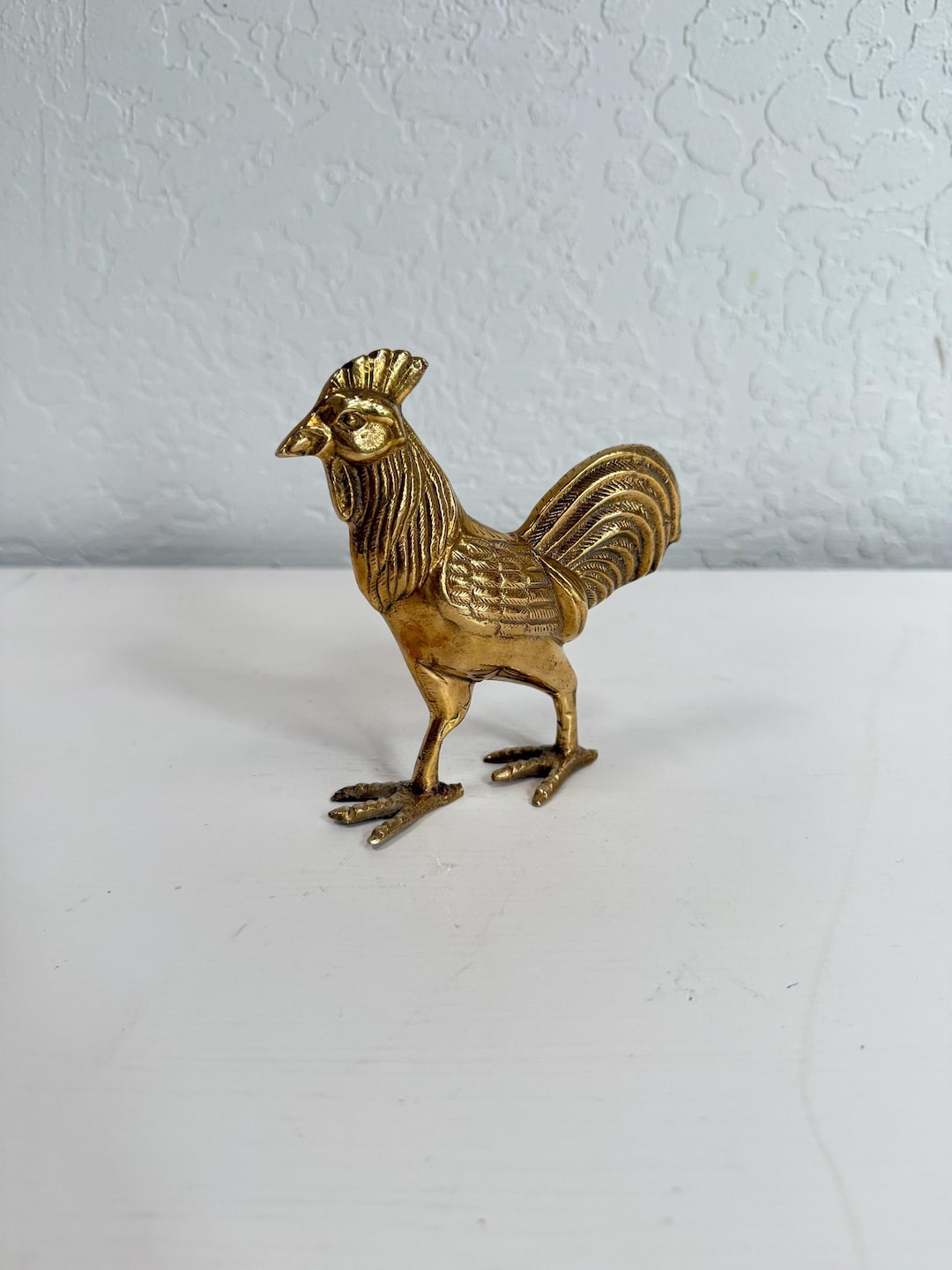 Adorable Vintage Brass Rooster Chicken - Etsy