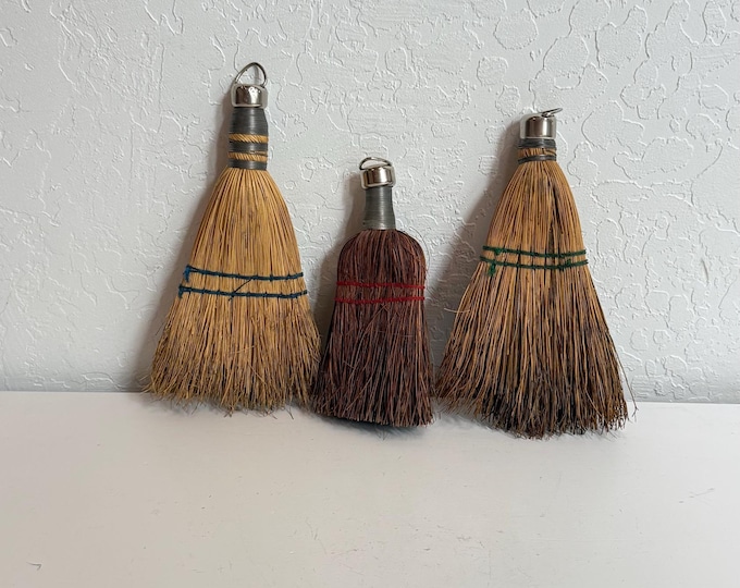 Set of 3 Vintage Mini Brooms | Vintage Crumb Hand Brooms - Etsy