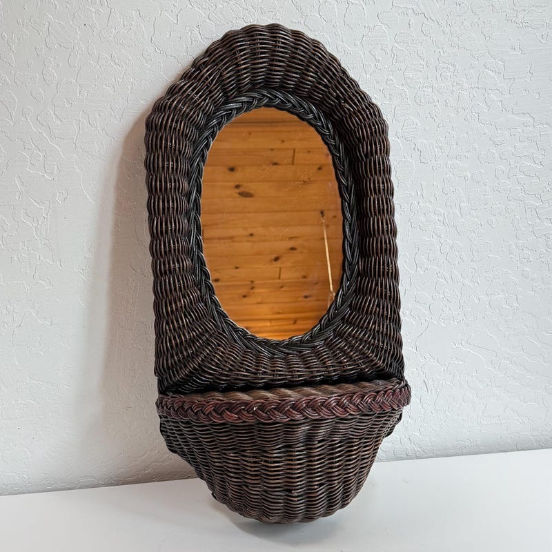 Wicker Mirror - Etsy