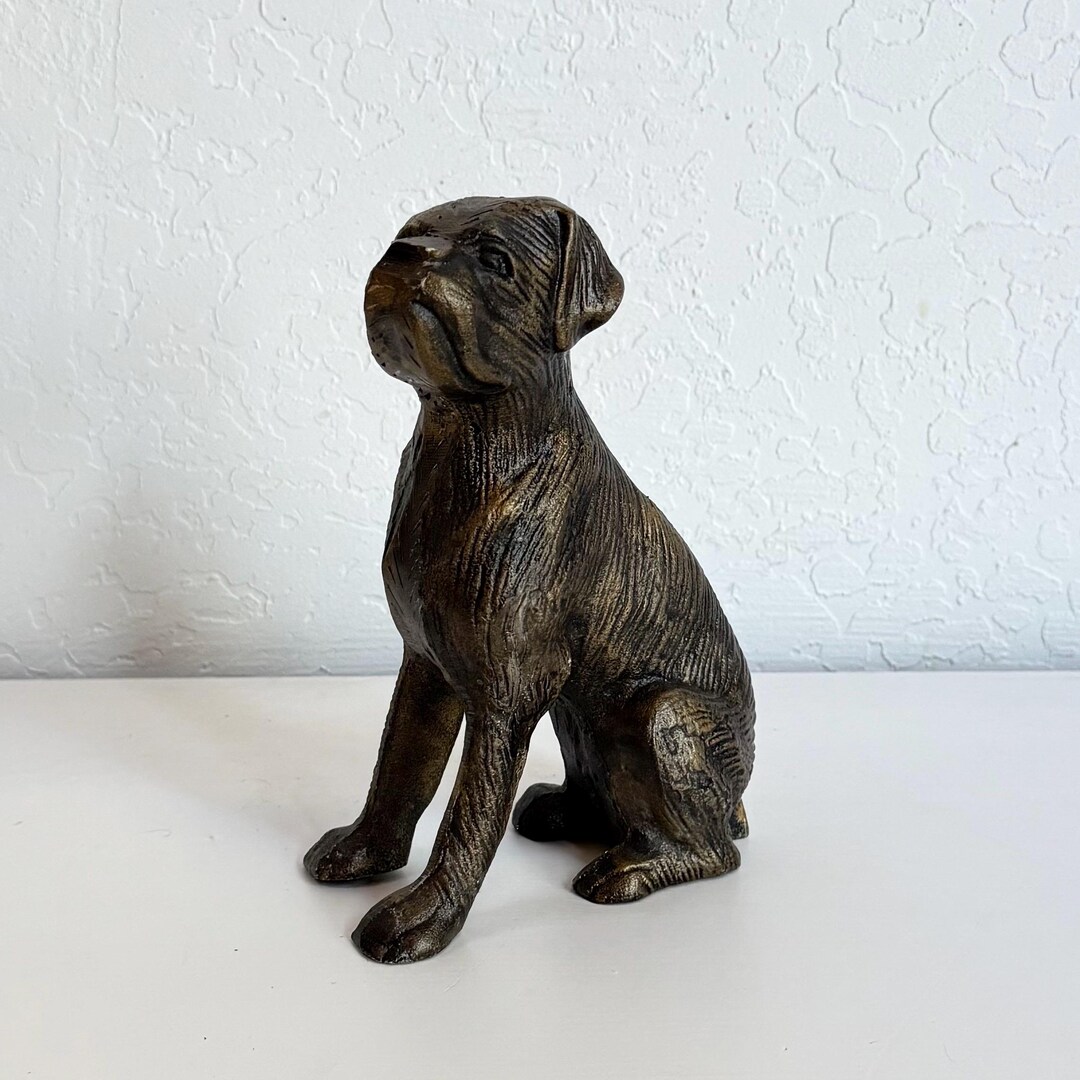 Bronze Metal Dog Statue - Etsy