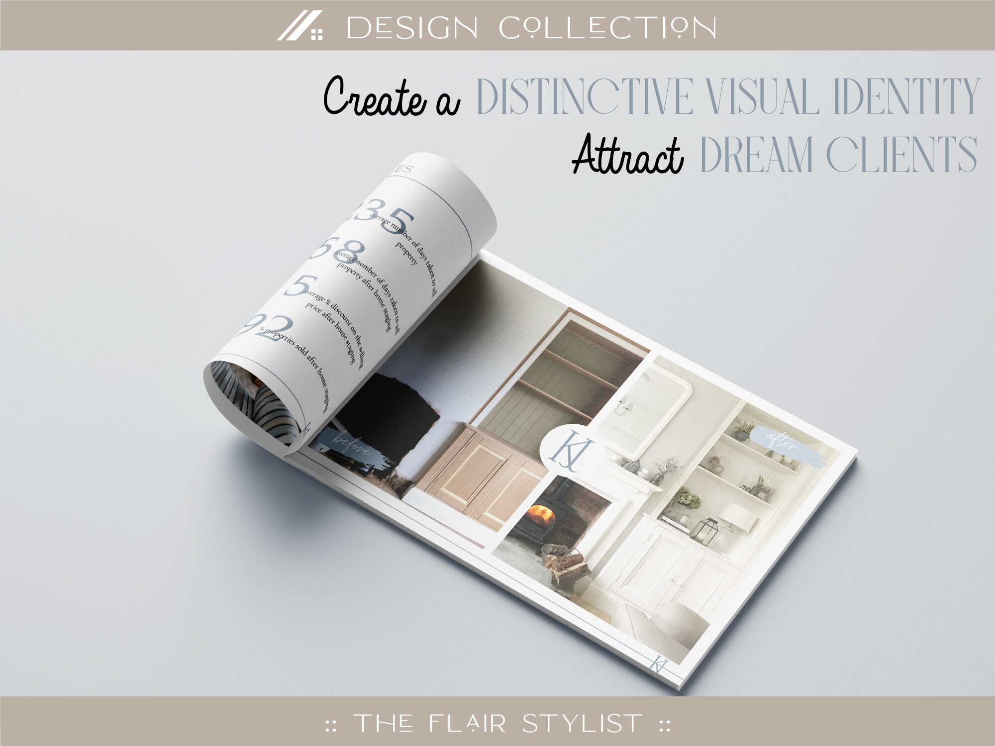 A5 Home Staging Brochure | Home Stylist Book Template | Interior ...