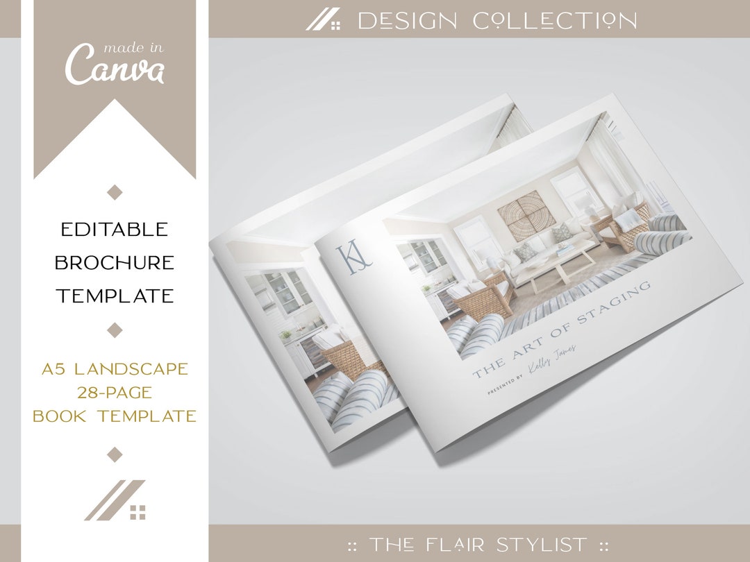 A5 Home Staging Brochure | Home Stylist Book Template | Interior ...