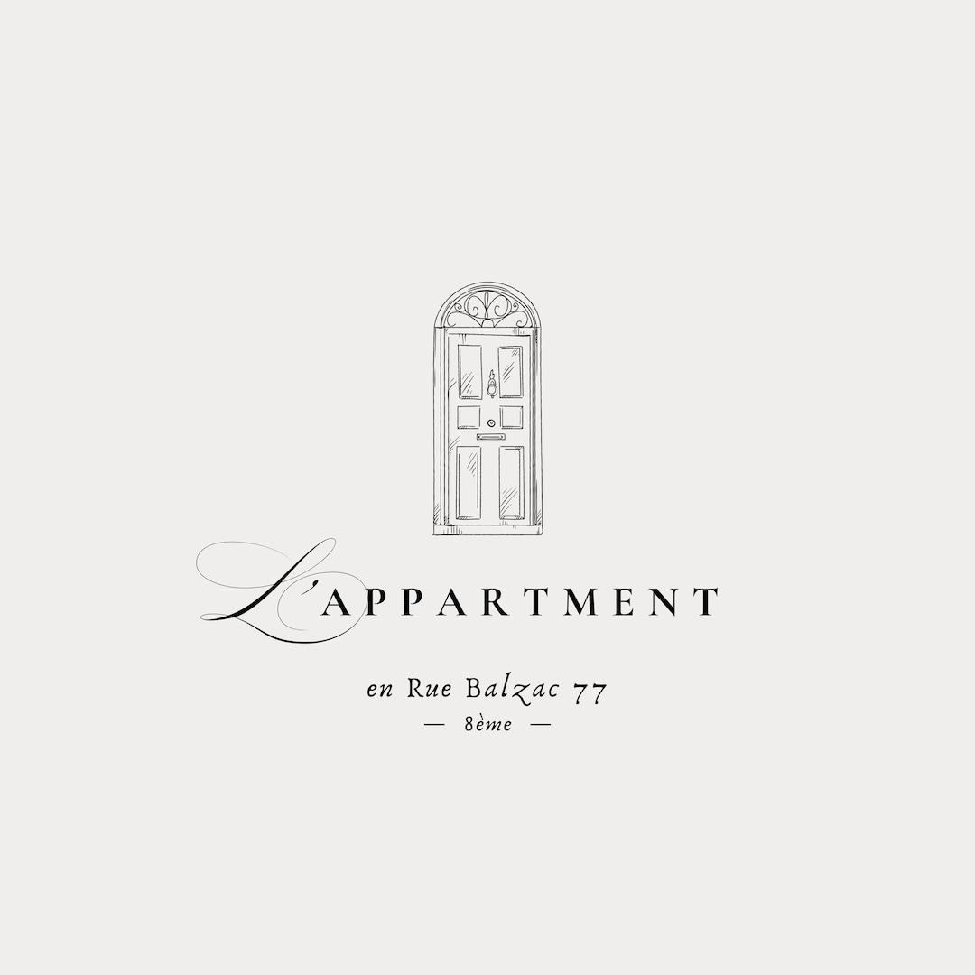 Premade Logo Design | French Inspired Logo | Door Logo | Apartment Main ...