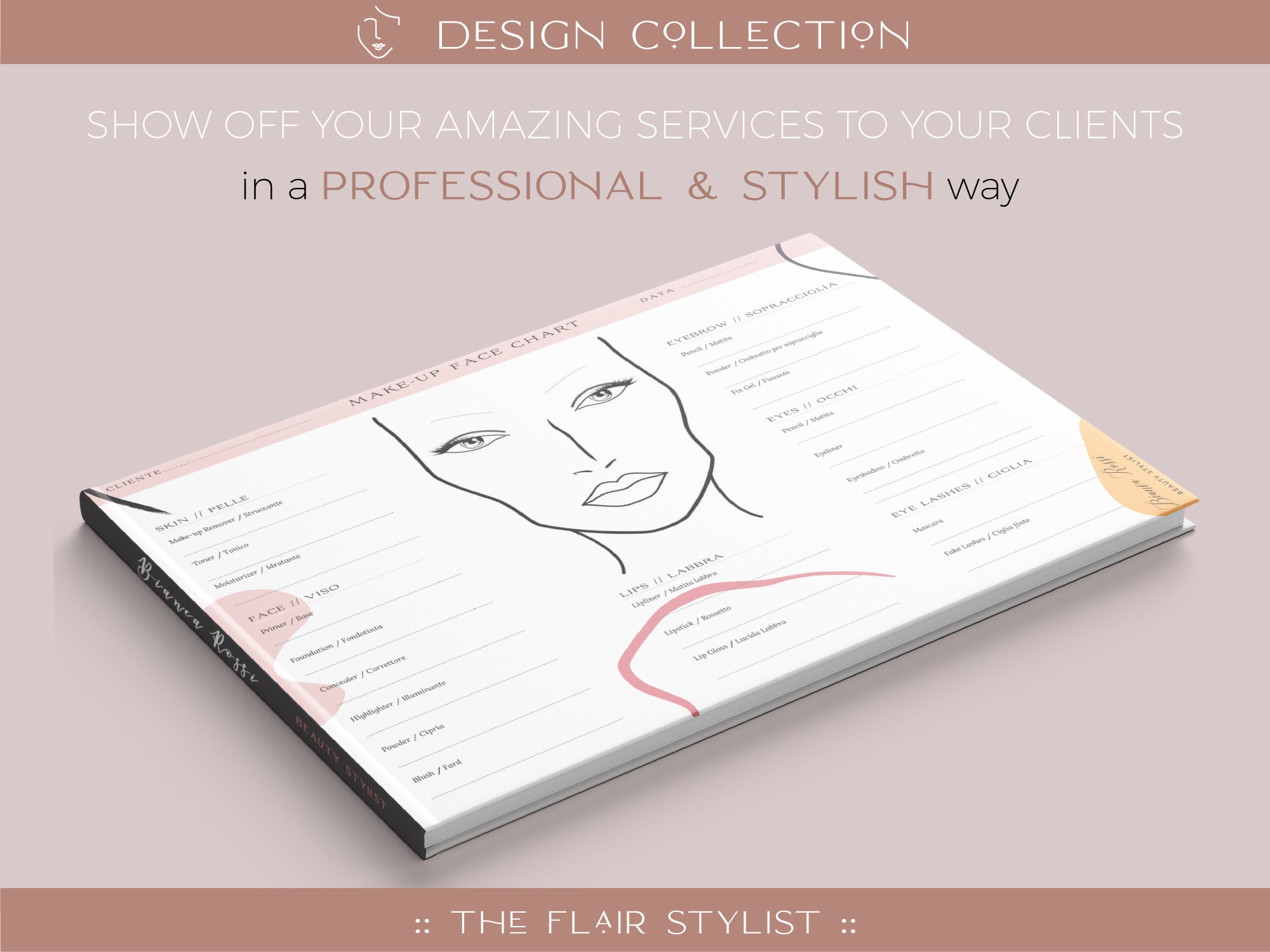 Makeup Face Chart Makeup Artist Template Form A3 Makeup Chart Makeup ...