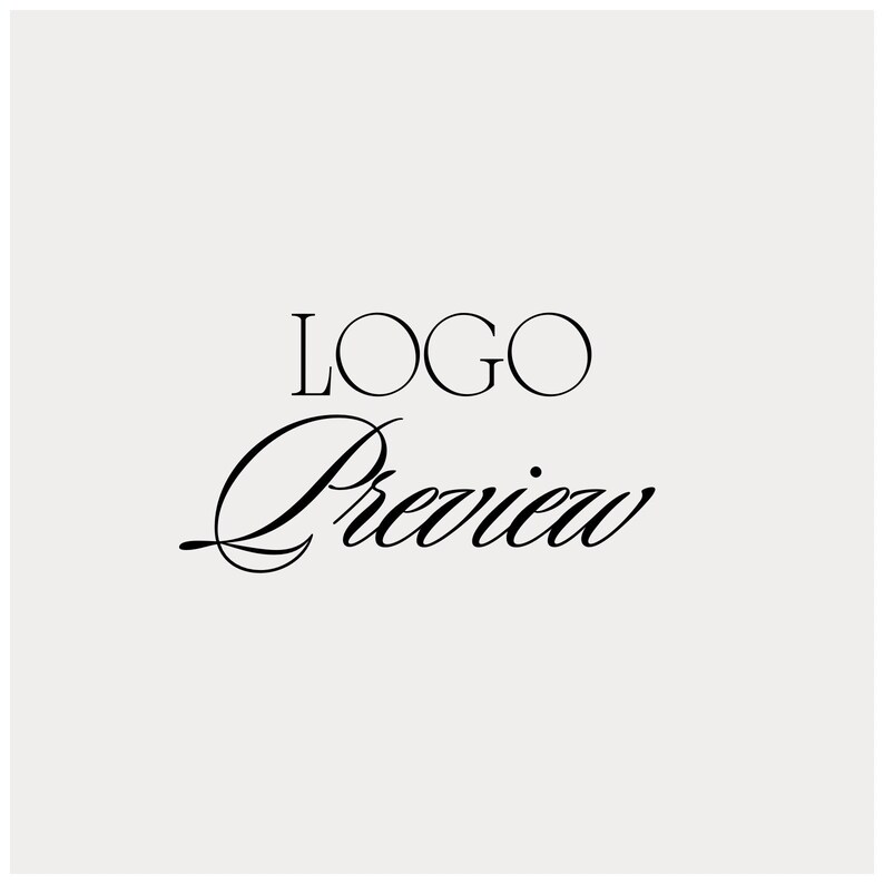 Custom Logo Design Preview (digital Download) - Etsy