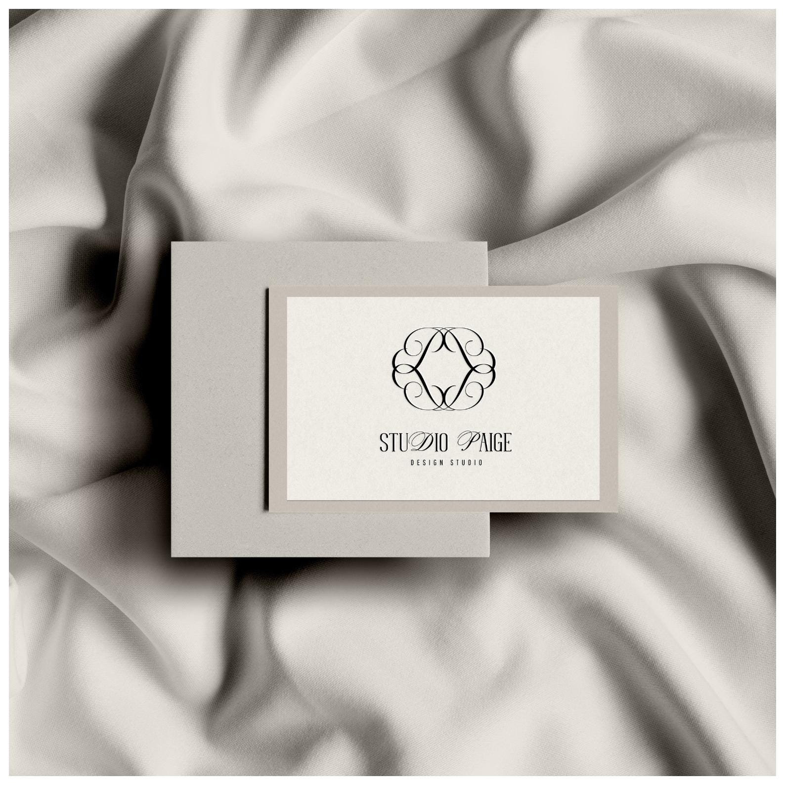 Premade Logo Design | Luxury Engraved Logo | Design Studio Logo ...