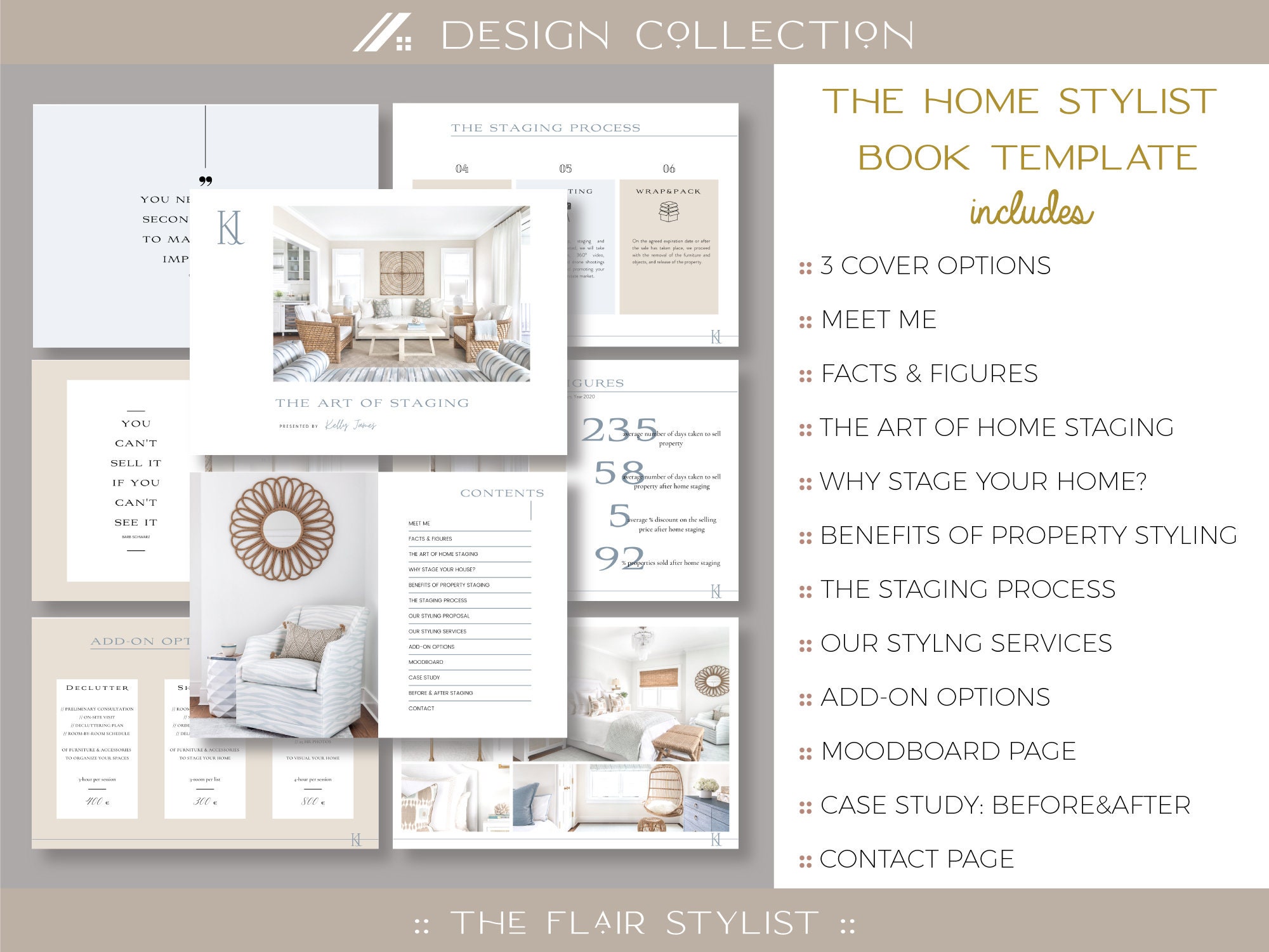 A5 Home Staging Brochure | Home Stylist Book Template | Interior ...