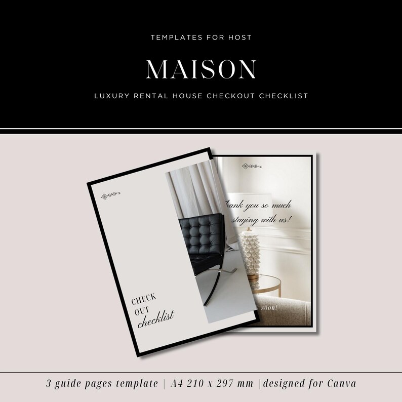 Check-out Checklist | Check-out Guide | Airbnb Template | Rental House ...