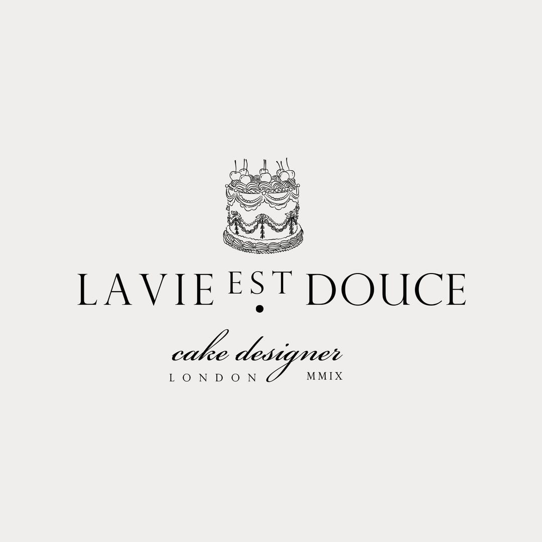 Premade Logo Design | Cake Logo | Vintage Victorian Cake Logo | Cake ...