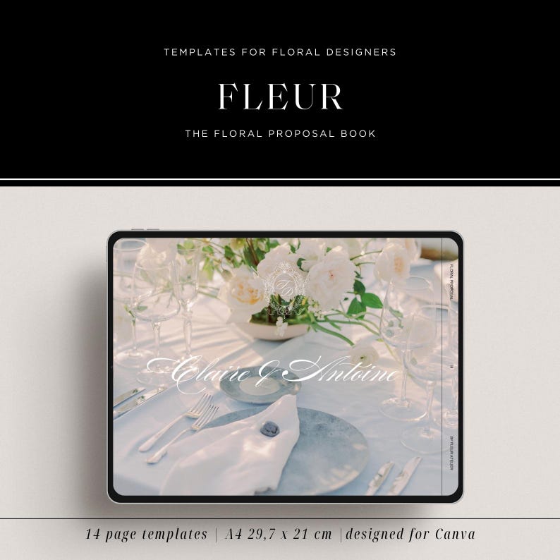 Wedding Floral Design Proposal Template | Elegant Florist Presentation ...
