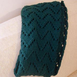 Wife Gift. Ladies Teal Scarf Green Scarf. Hand Knit Scarf. - Etsy
