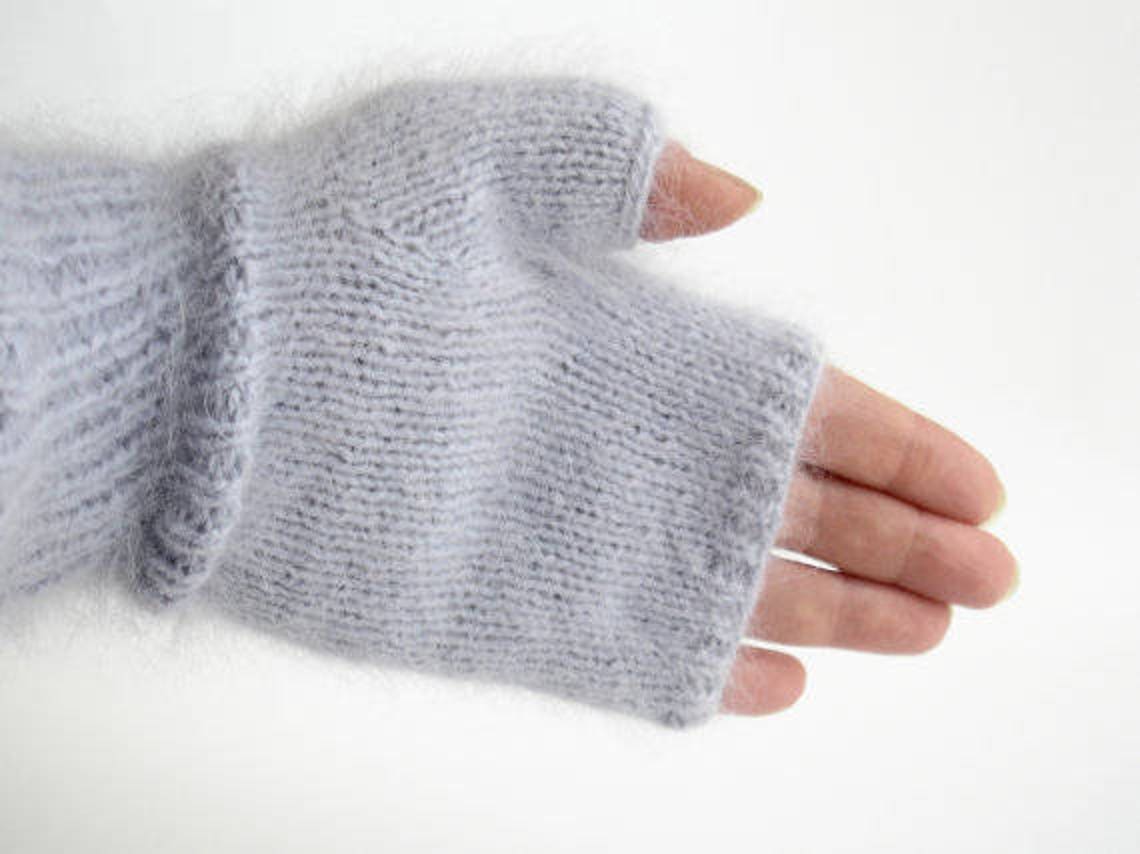Angora Fingerless Gloves Womens. Gift for Her. Winter Gloves. | Etsy