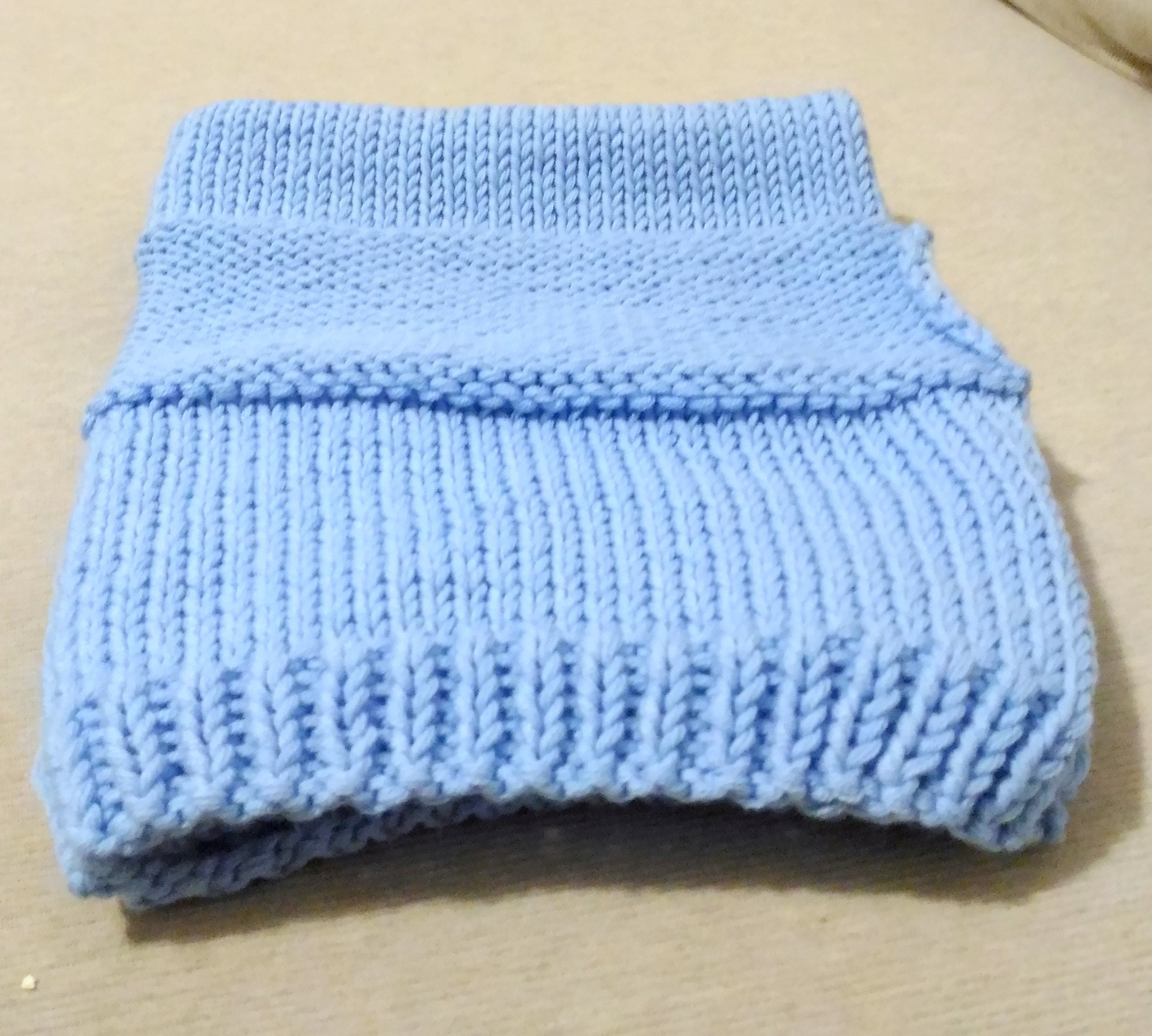 Blue Knit Cat Blanket. Small Dog Blanket. Washable Knit Bunny Blanket ...