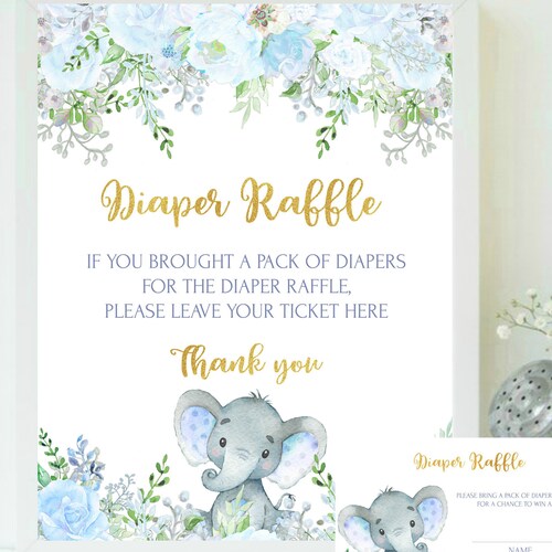 Peanut Elephant Centrepiece for Baby Boy Shower in Light Blue | Etsy