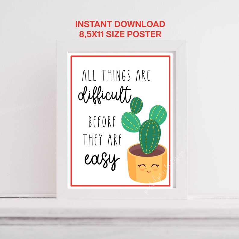 Growth Mindset Poster Set Printable Classroom Decor Bundle - Etsy
