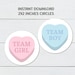 Sweetheart Favor Tags, Team Boy Team Girl Labels, Circle Printable Boy ...