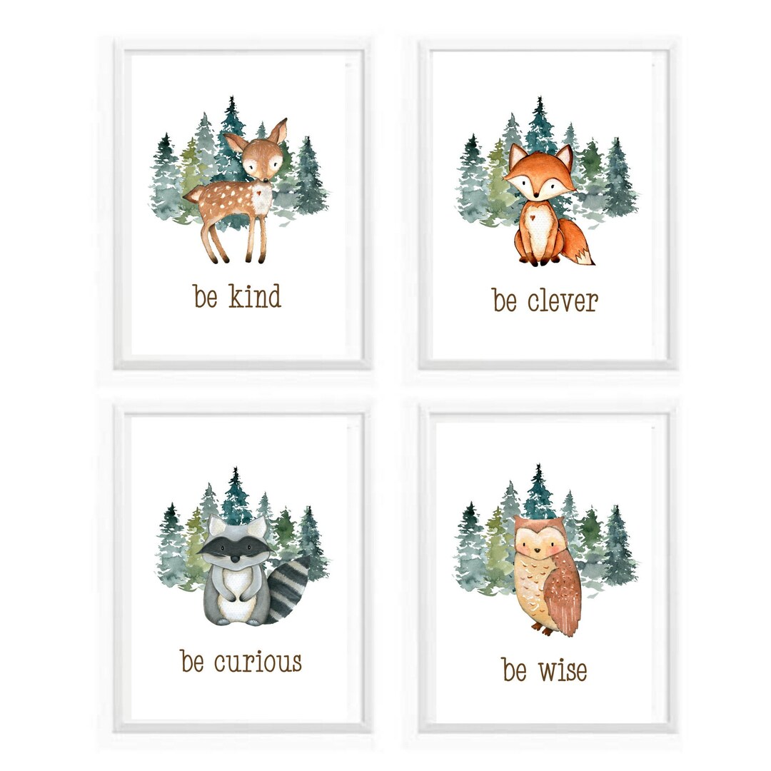 Woodland Nursery Decor, Woodland Nursery Printables Winter Forest ...