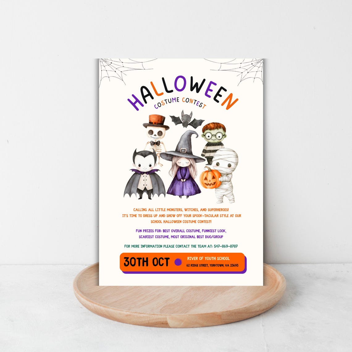 Halloween Costume Contest Invitation Template, Halloween Event Flyer ...