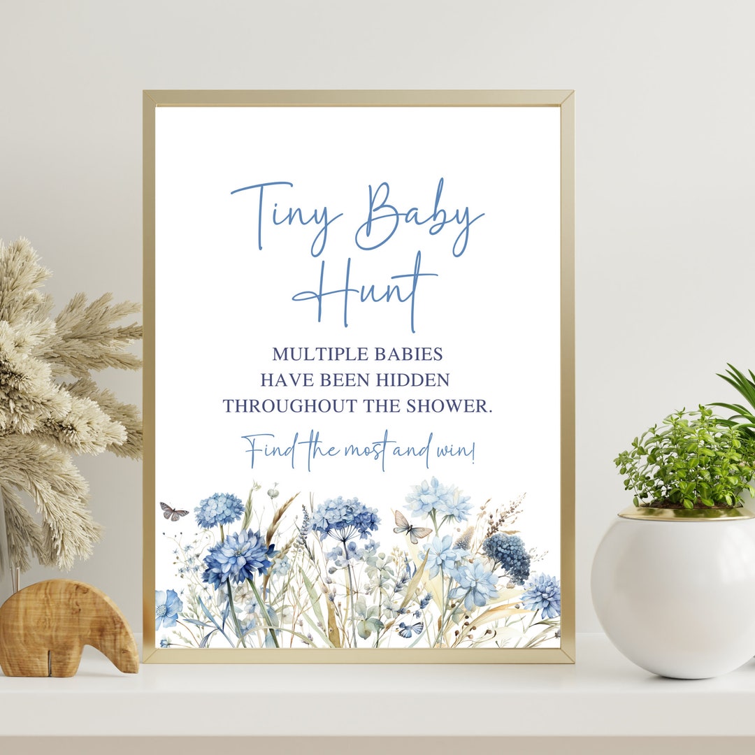 Tiny Baby Hunt Game, Baby in Bloom Blue, Blue Wildflower Baby Hunt Game ...